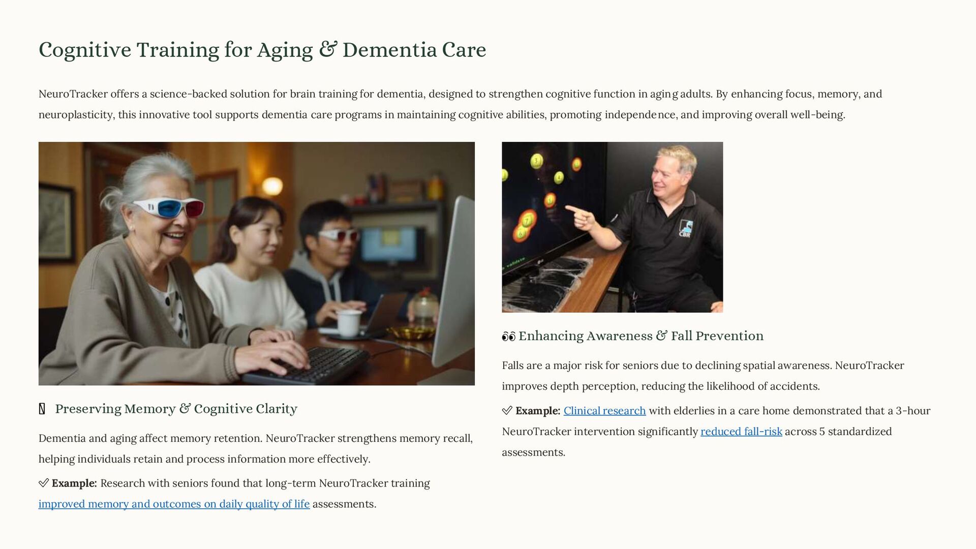 Cognitive Boost for Dementia | NeuroTracker Brain Training for Aging ...