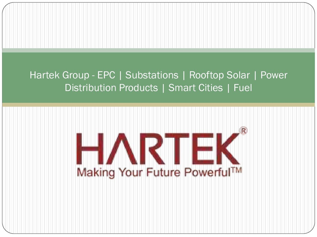 Hartek Group - EPC Substations Rooftop Solar Power Distribution ...