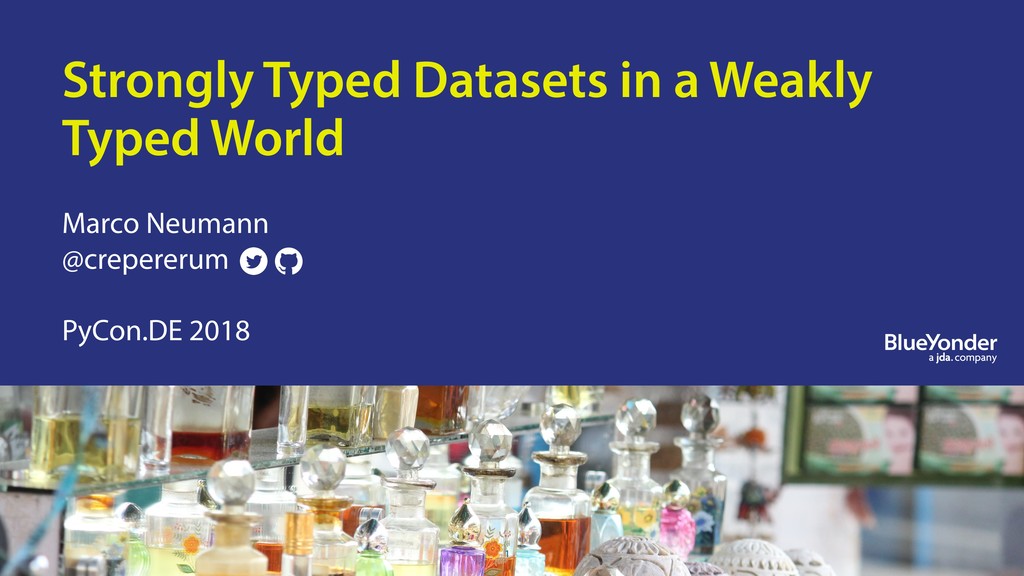 Strongly typed datasets in a weakly typed world - Speaker Deck