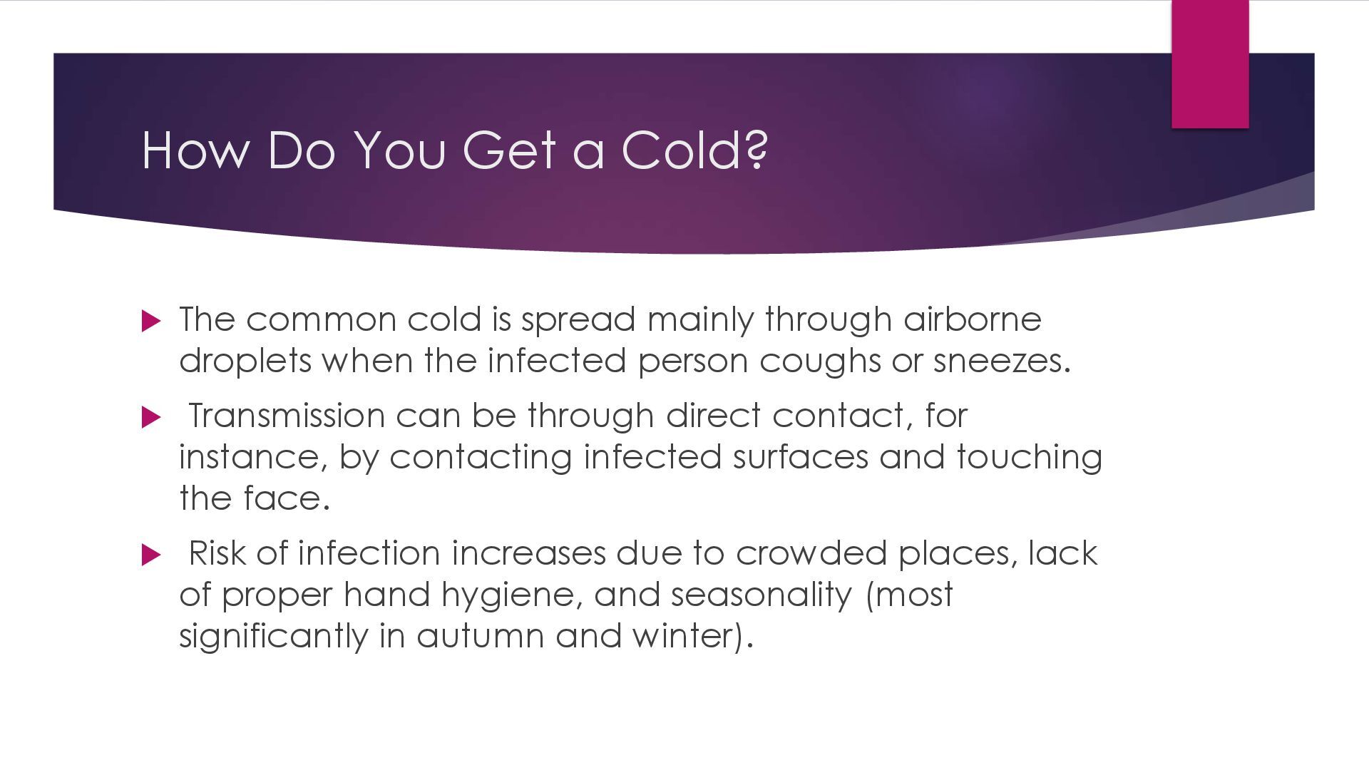 Nasopharyngitis (Common Cold): Causes, Symptoms & Treatment - Speaker Deck