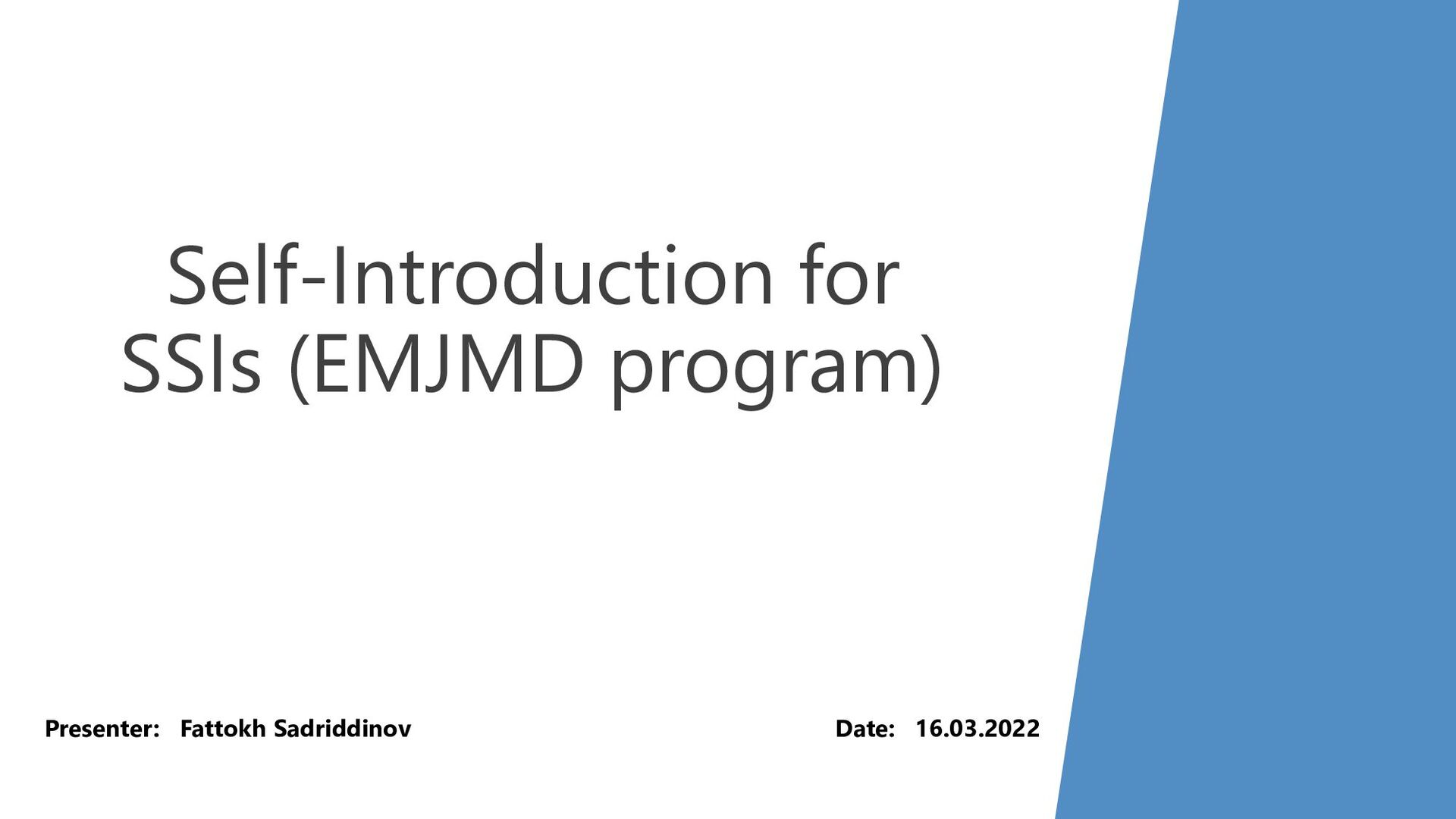 SSIs interview presentation - Speaker Deck