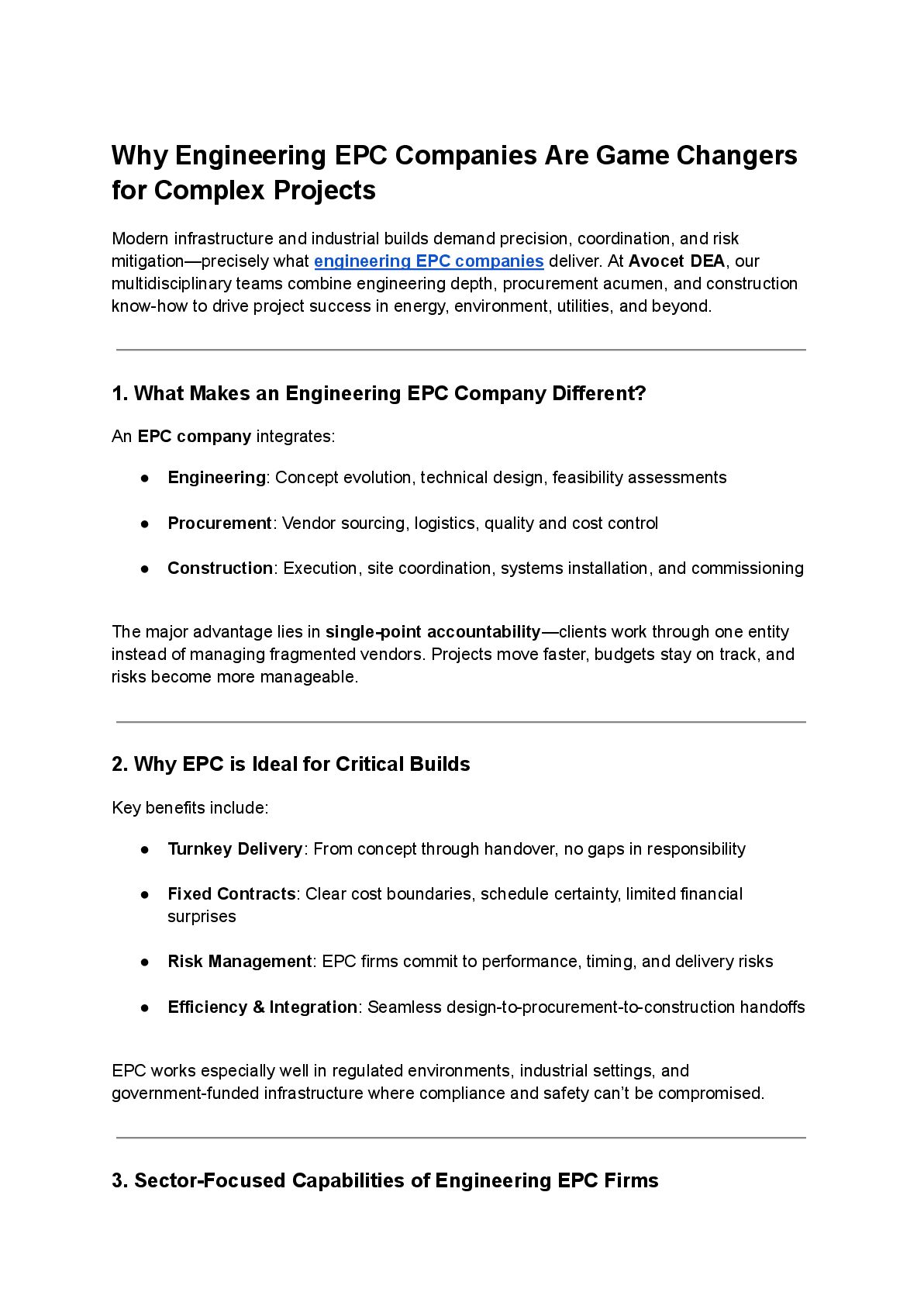 Why Engineering EPC Companies Are Game Changers for Complex Projects ...
