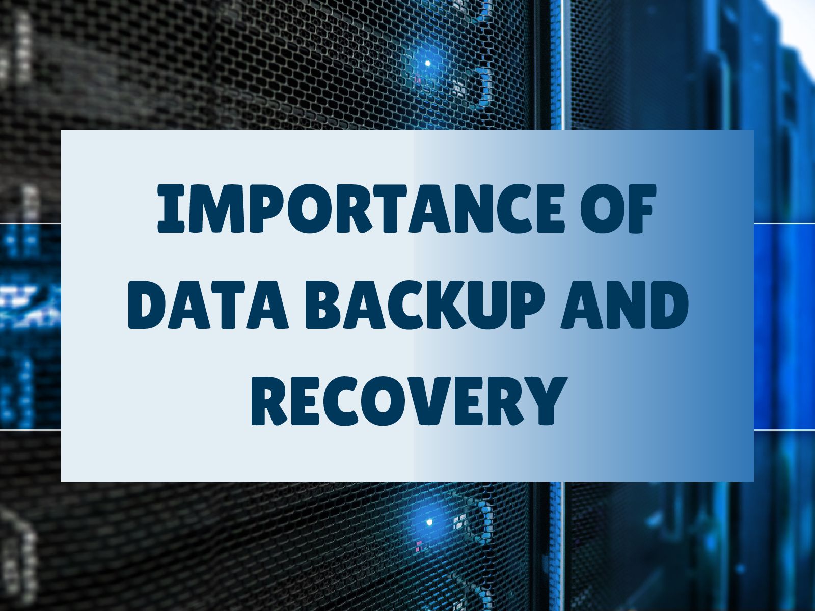 Importance of Data Backup and Recovery - Speaker Deck