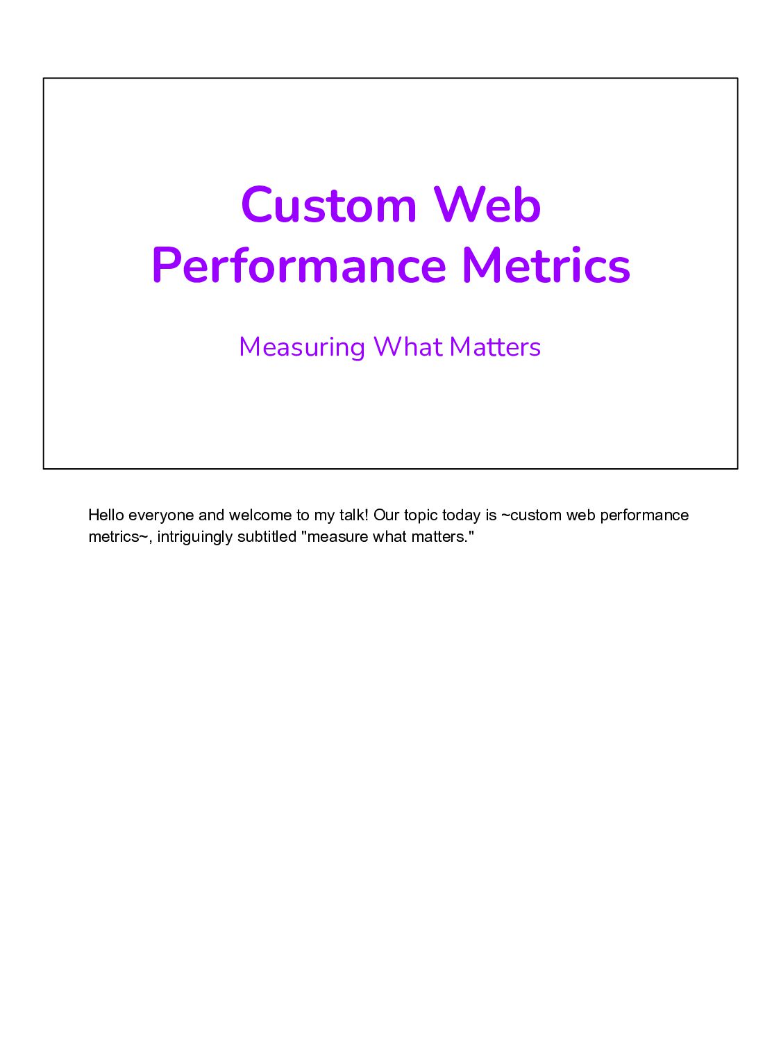 Custom_Performance_Metrics.pdf - Speaker Deck