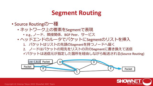 ShowNetで見るSegment Routingの進化とこれから L2/L3-スタジオ - Speaker Deck