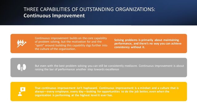 THE OUTSTANDING ORGANIZATION - Patterns of Behavior that Undermine ...