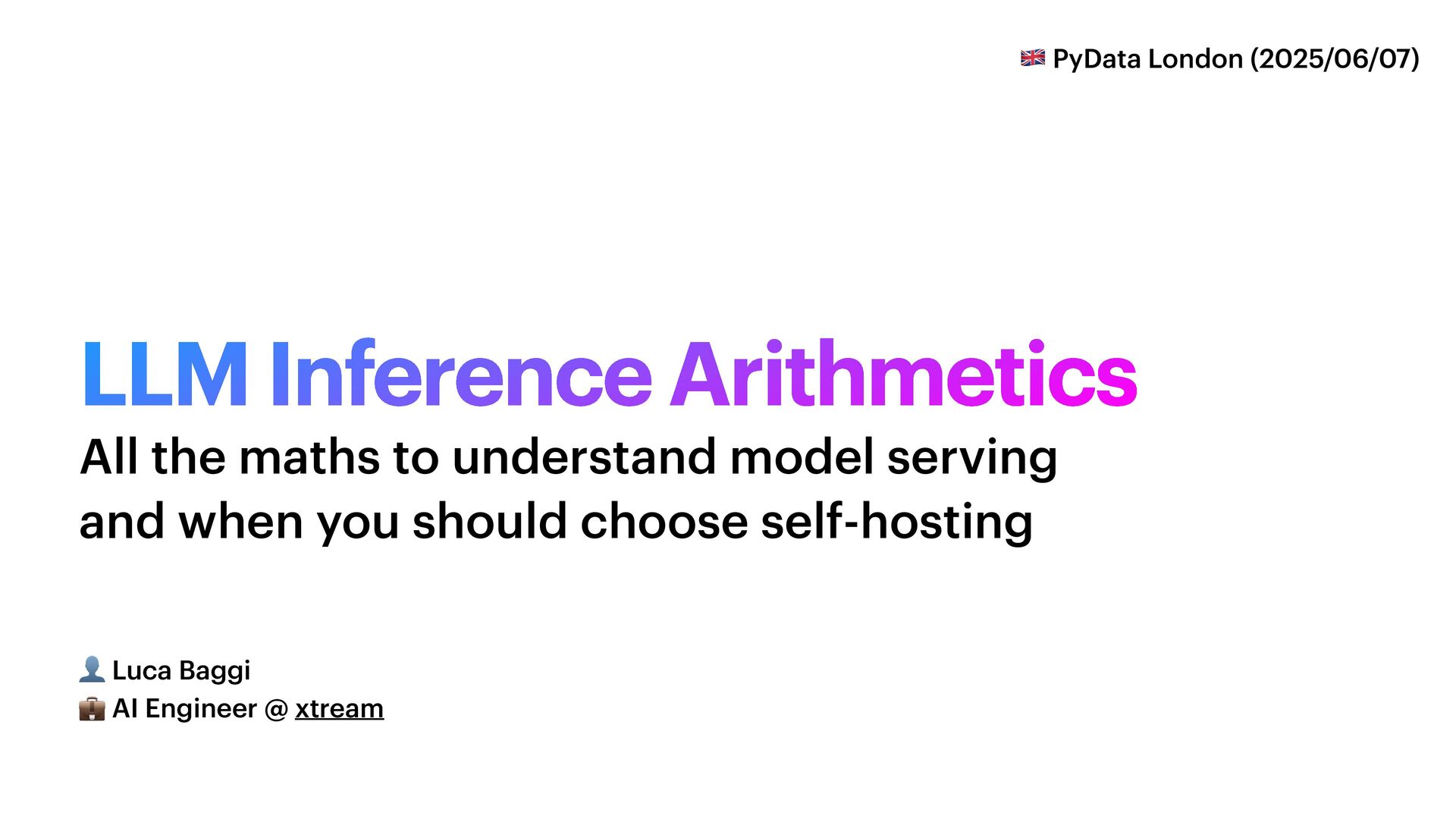 LLM Inference Arithmetics: the Theory behind Model Serving - Speaker Deck