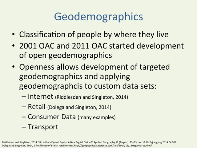 TravelOAC: development of travel geodemographic classifications for England and Wales based on ...
