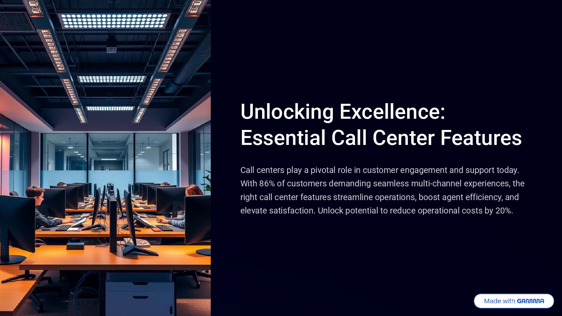 Call Center Features - Speaker Deck