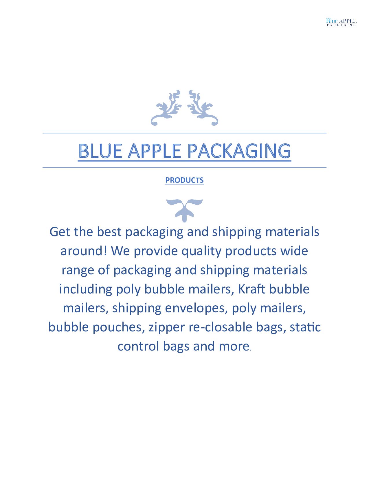 Packaging and Shipping Solution By BLUE APPLE PACKAGING - Speaker Deck