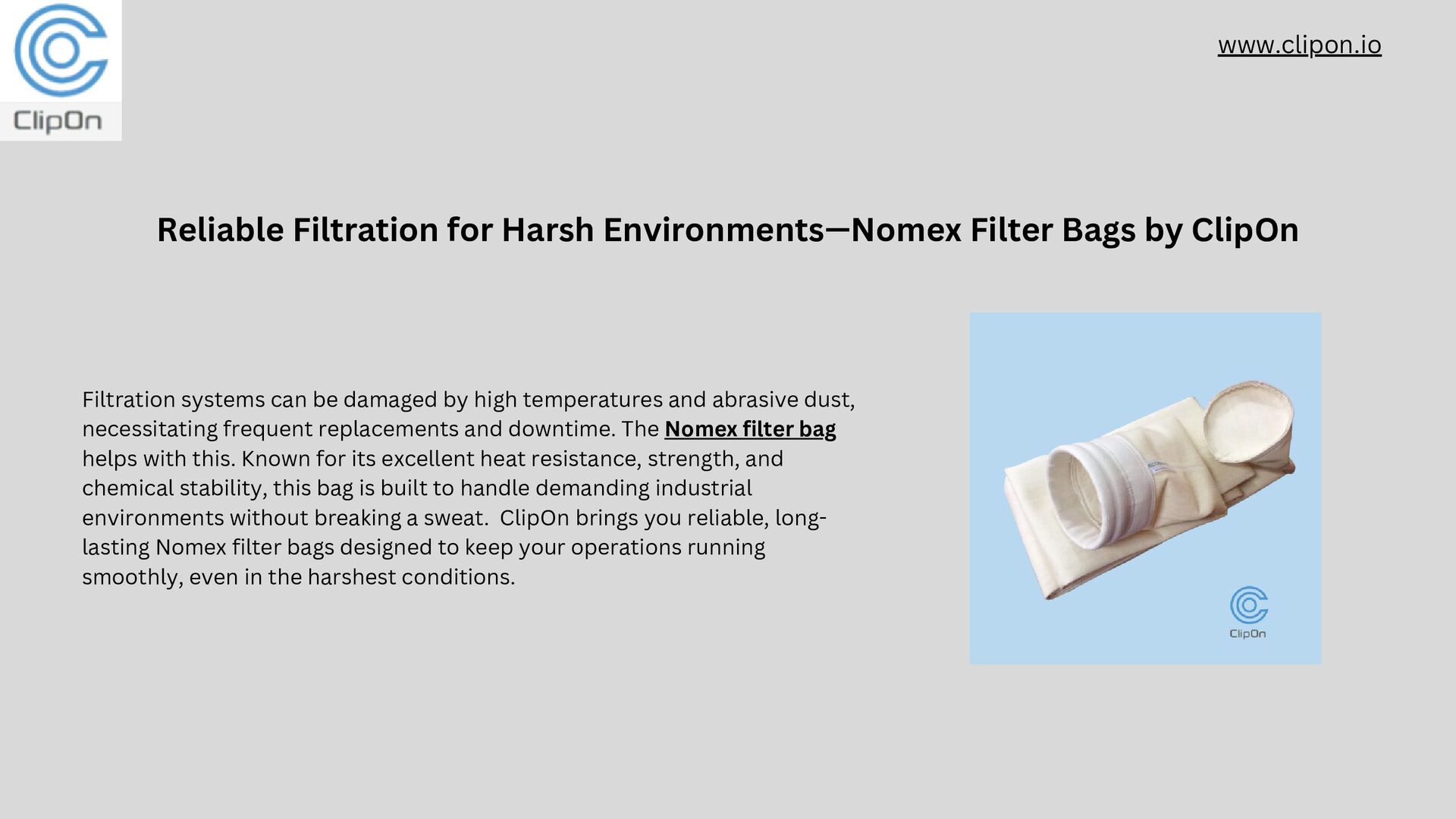 Nomex Filter Bag | Nomex Filter Bags | ClipOn - Speaker Deck