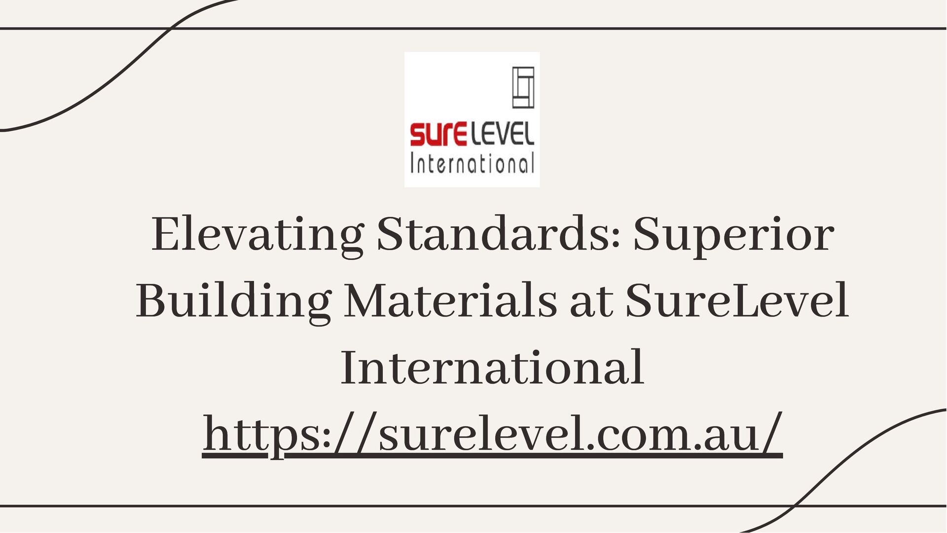 Superior Building Materials at SureLevel International - Speaker Deck