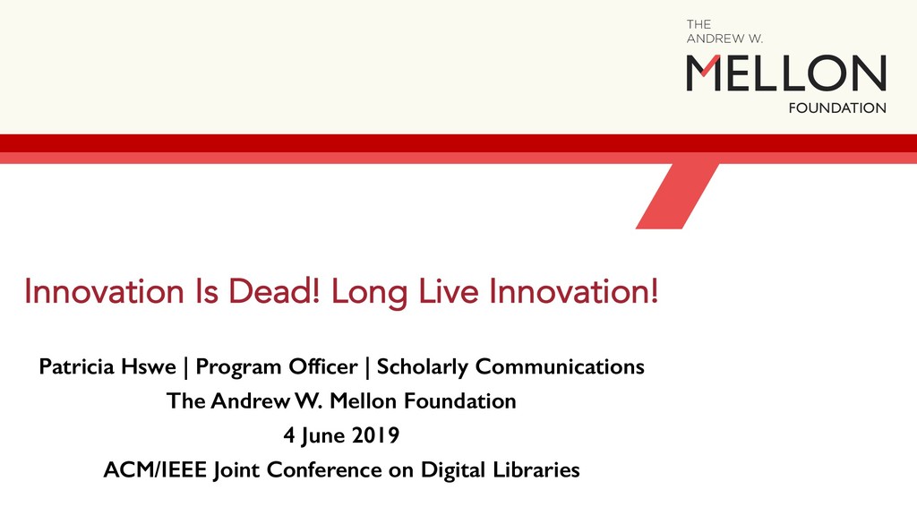 Innovation is Dead! Long Live Innovation! - Speaker Deck