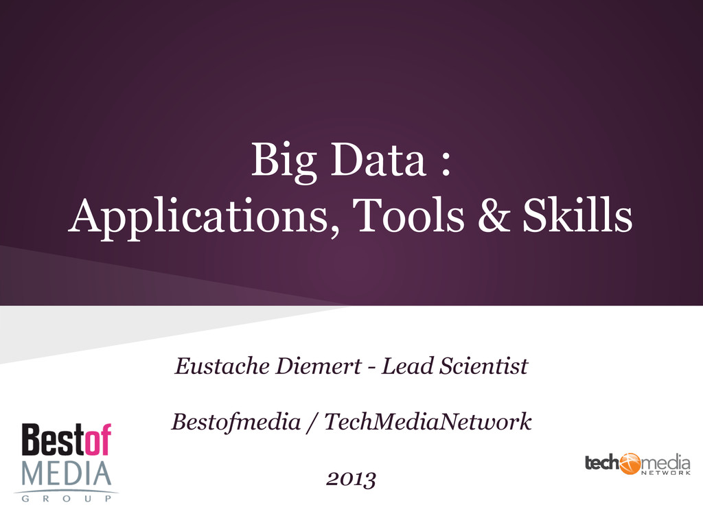 Introduction to Big Data - Speaker Deck