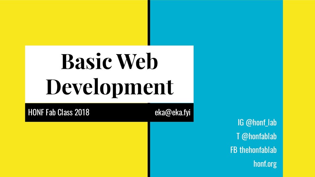 Introduction to Basic Web Development - Speaker Deck