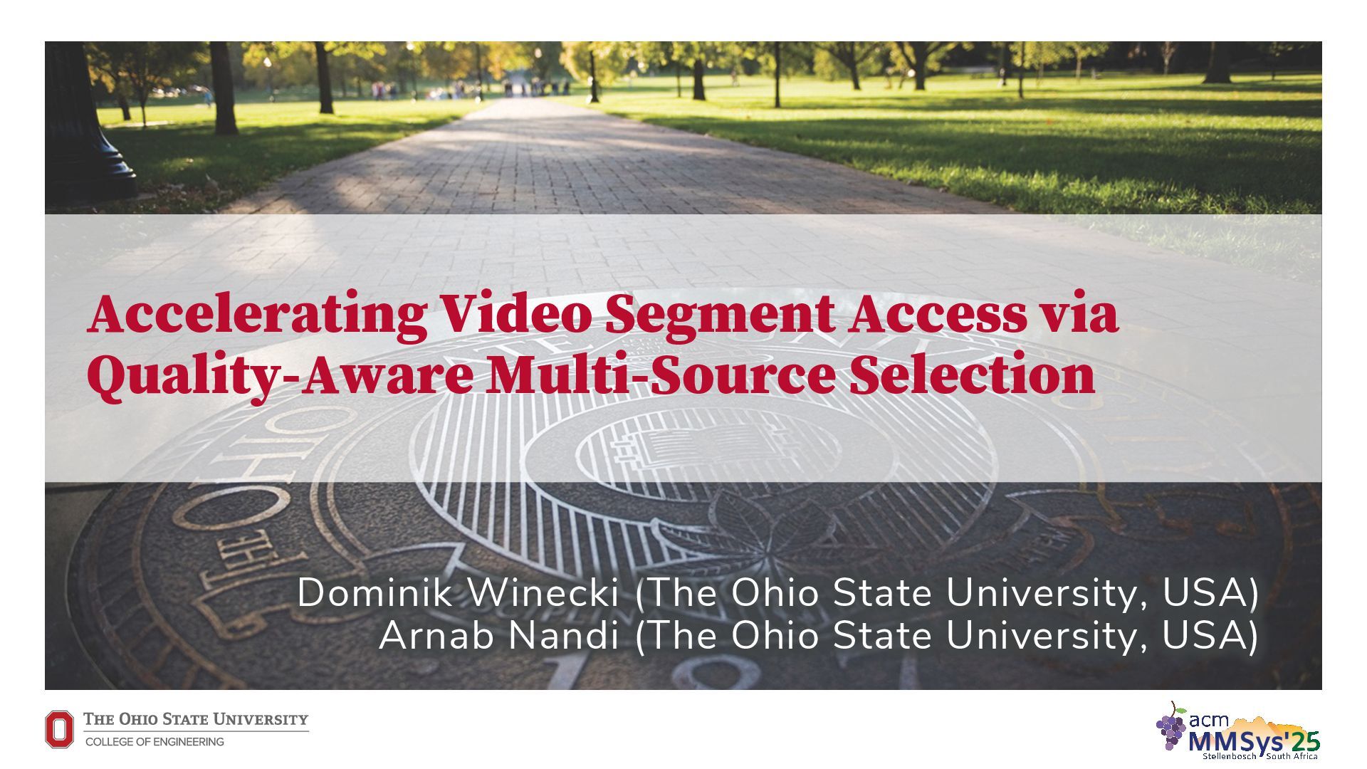 Accelerating Video Segment Access via Quality-Aware Multi-Source Selection - Speaker Deck