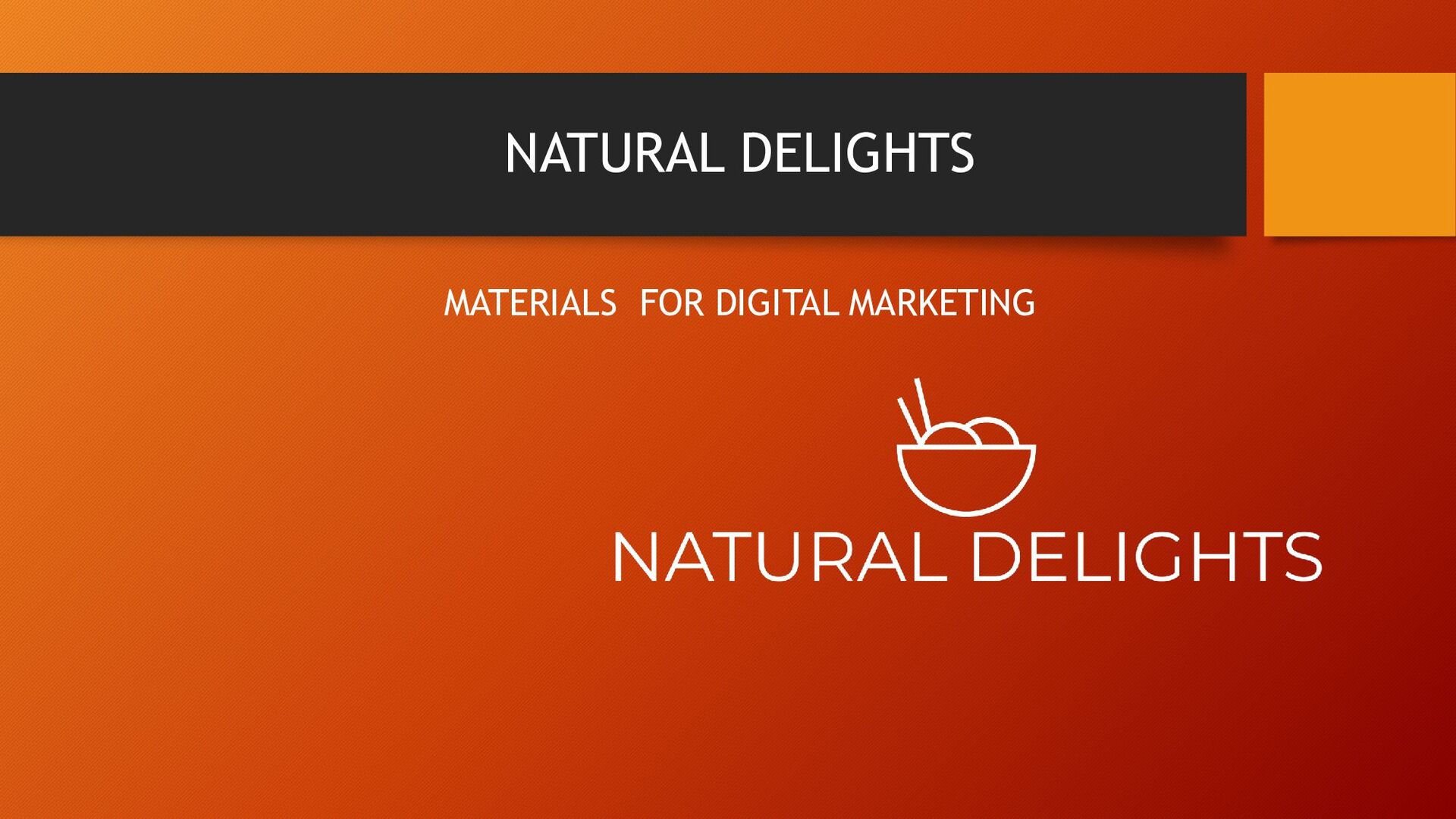 DIGITAL MARKETING MATERIALS - Speaker Deck
