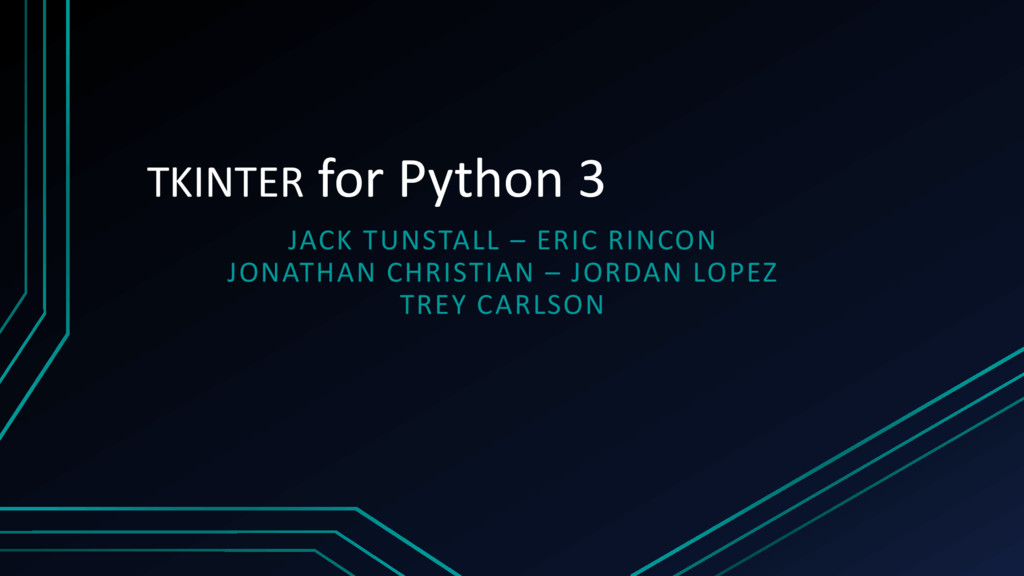 tkinter for Python 3 - Speaker Deck